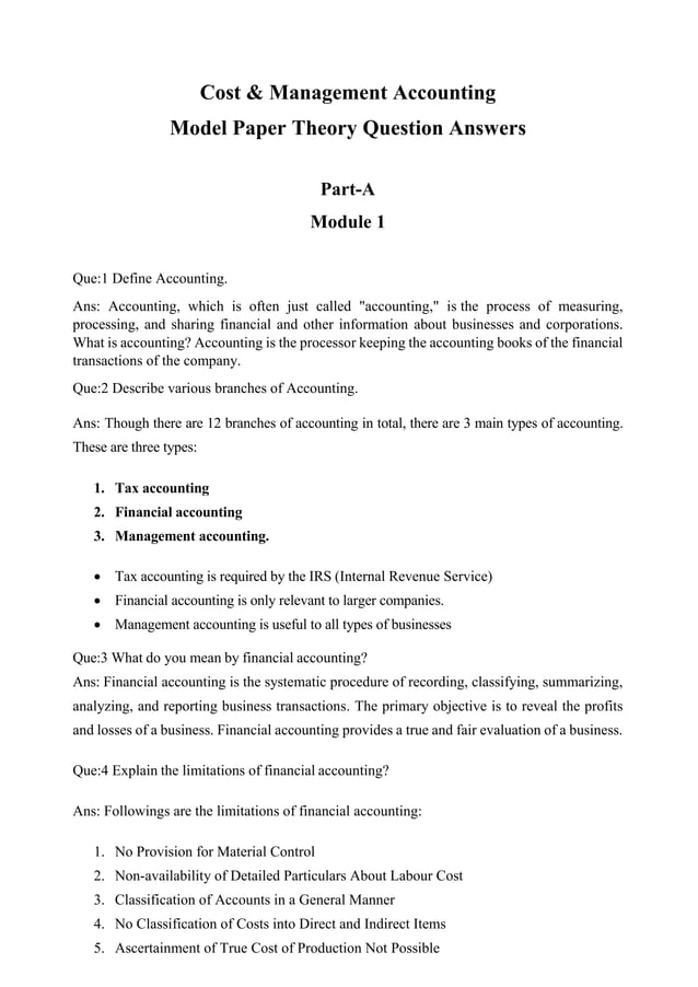Cost & Management Accounting Model Paper Theory Answers.docx