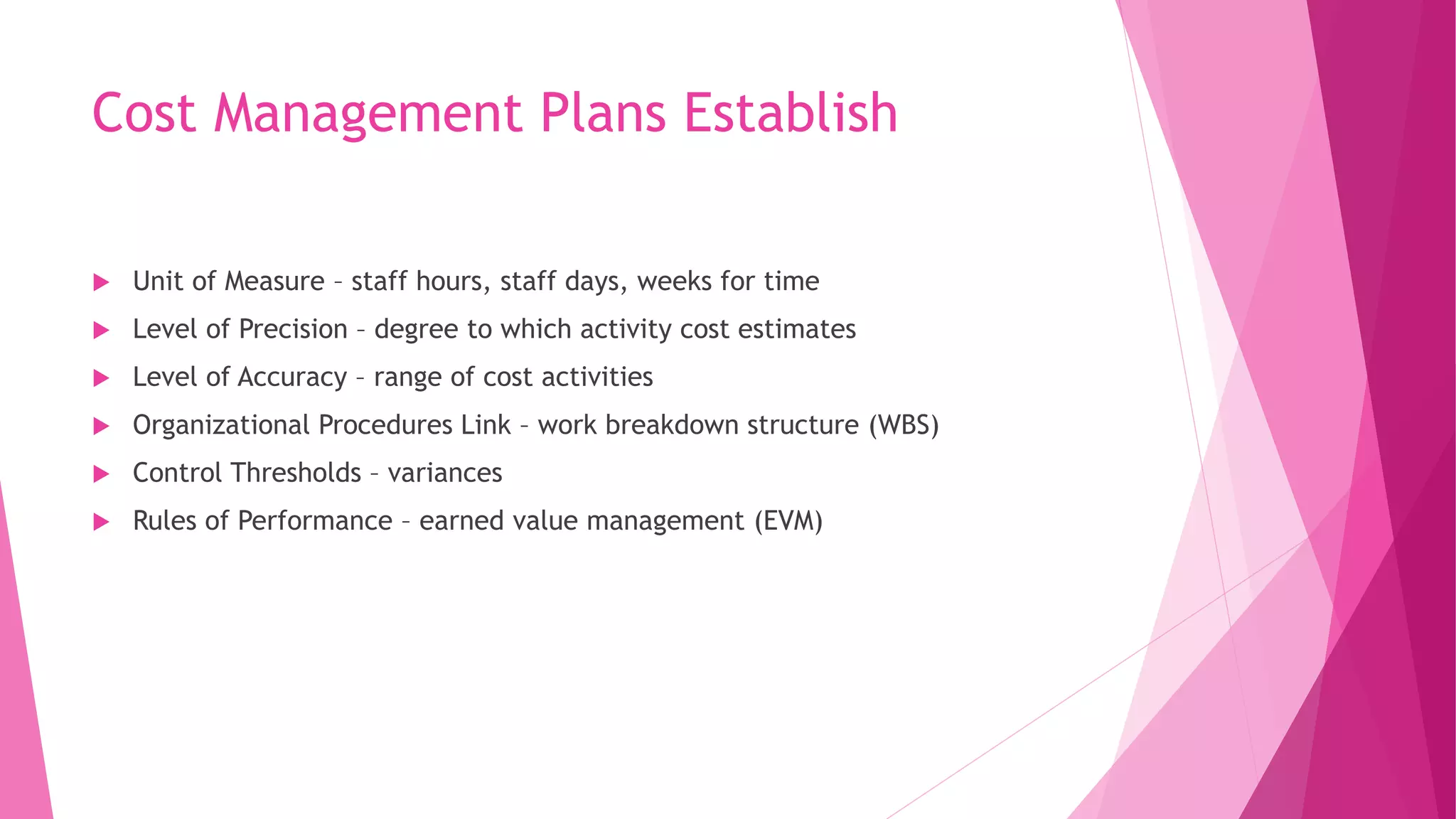 Cost management plan | PPTX