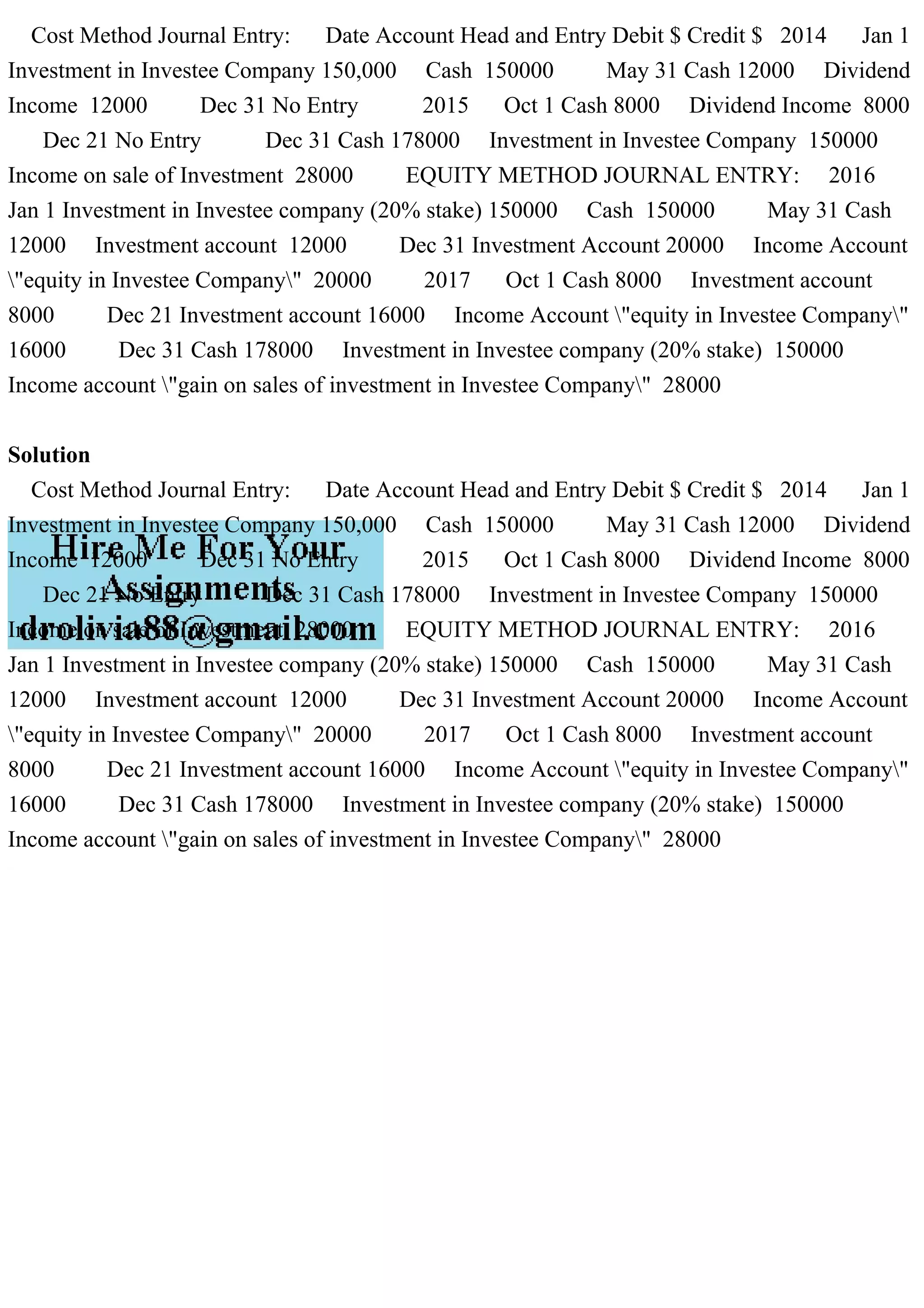 Cost Method Journal Entry Date Account Head and Entry Debit .pdf