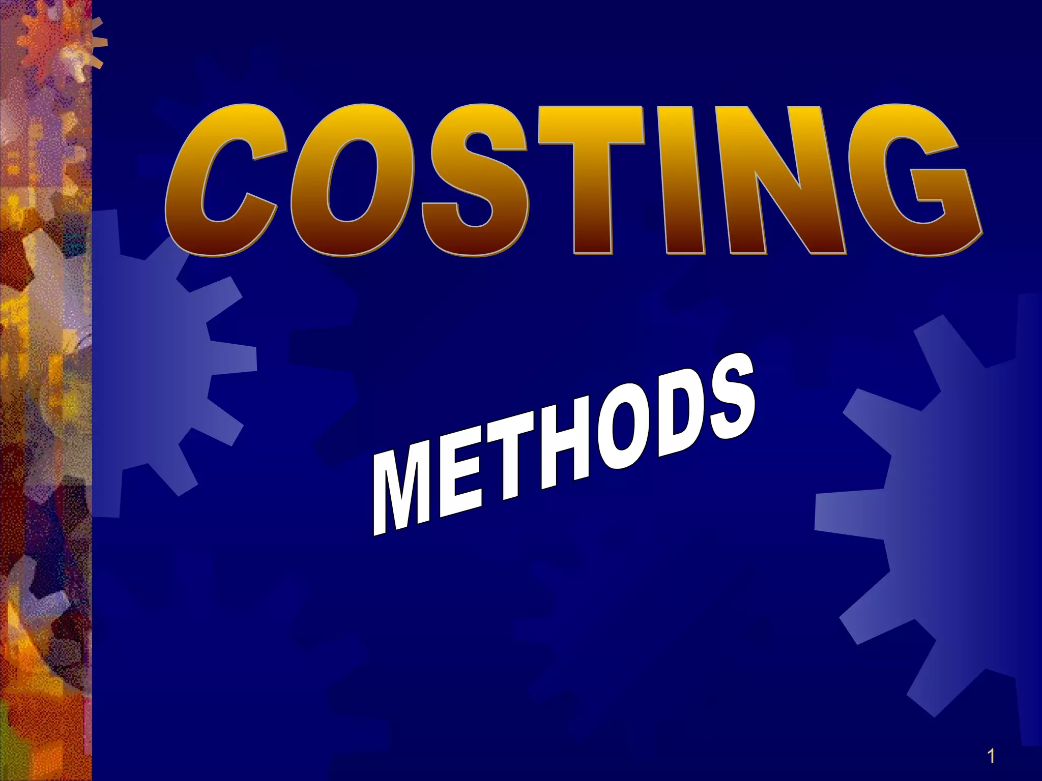 Cost methods | PPT