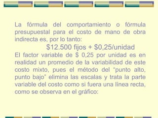 ANALISIS DE LOS COSTOS MIXTOS | PPT