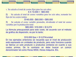 ANALISIS DE LOS COSTOS MIXTOS | PPT
