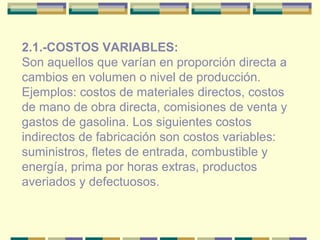 ANALISIS DE LOS COSTOS MIXTOS | PPT