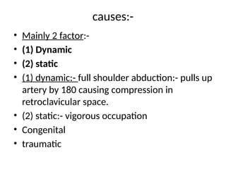 Thoracic outlet syndrome and it's treatment | PPTX