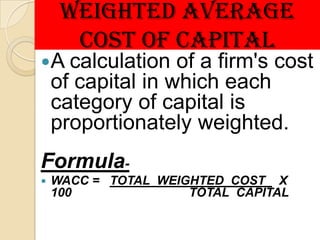 Cost of capital | PPTX