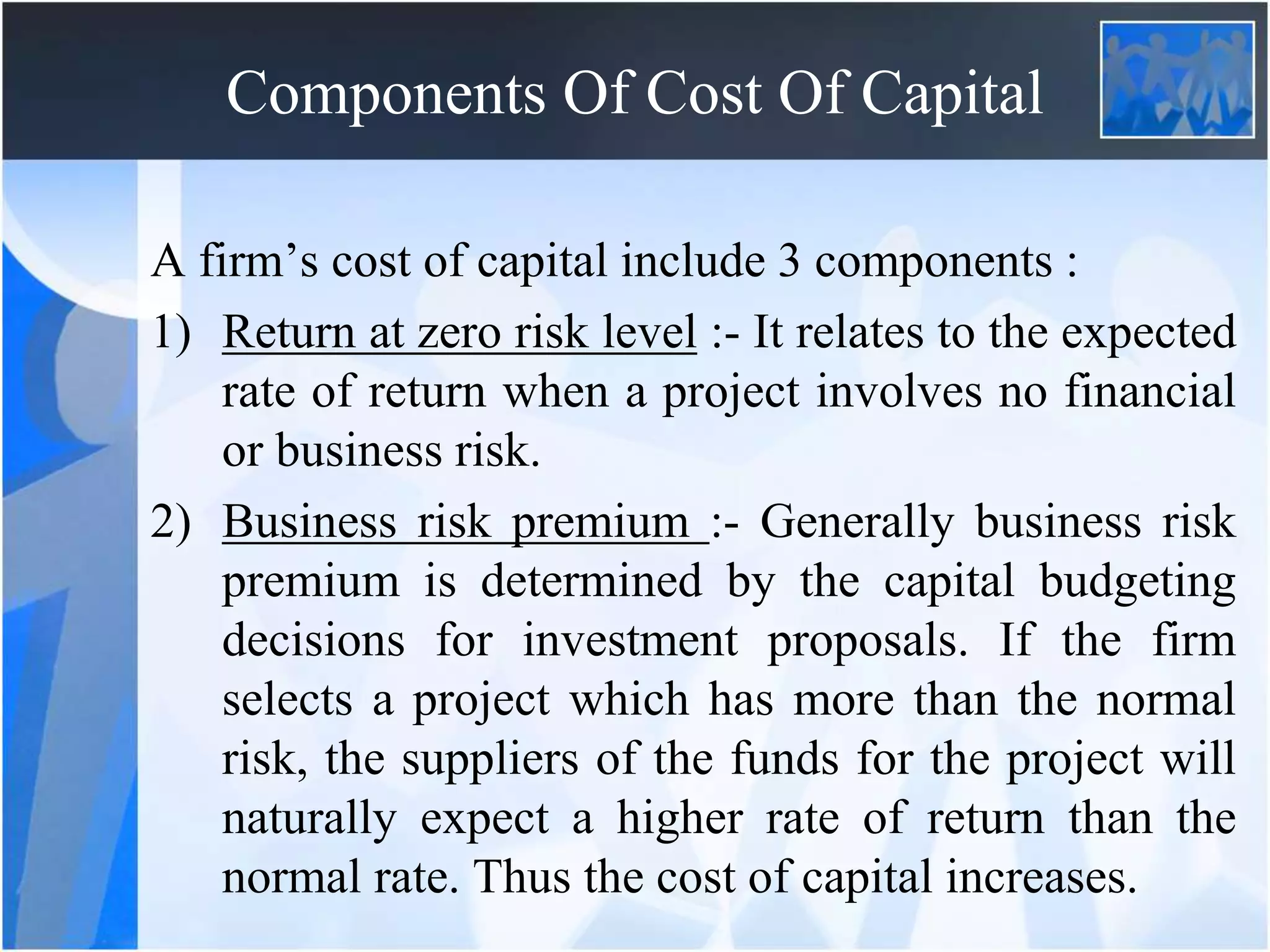 Cost of capital | PPTX