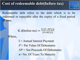 Cost of capital | PPTX
