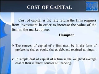 Cost of capital | PPTX