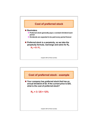 Cost of capital | PDF