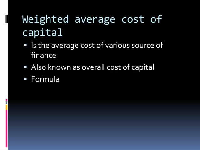 Cost of capital | PPT