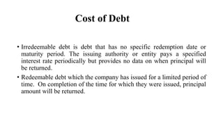 Cost of capital | PPTX
