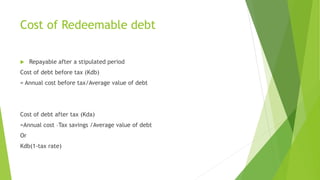 Cost of capital | PPTX