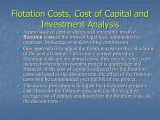 Cost of capital | PPT | Stocks and Bonds | Personal Investing