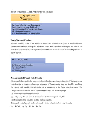 Cost of capital | PDF