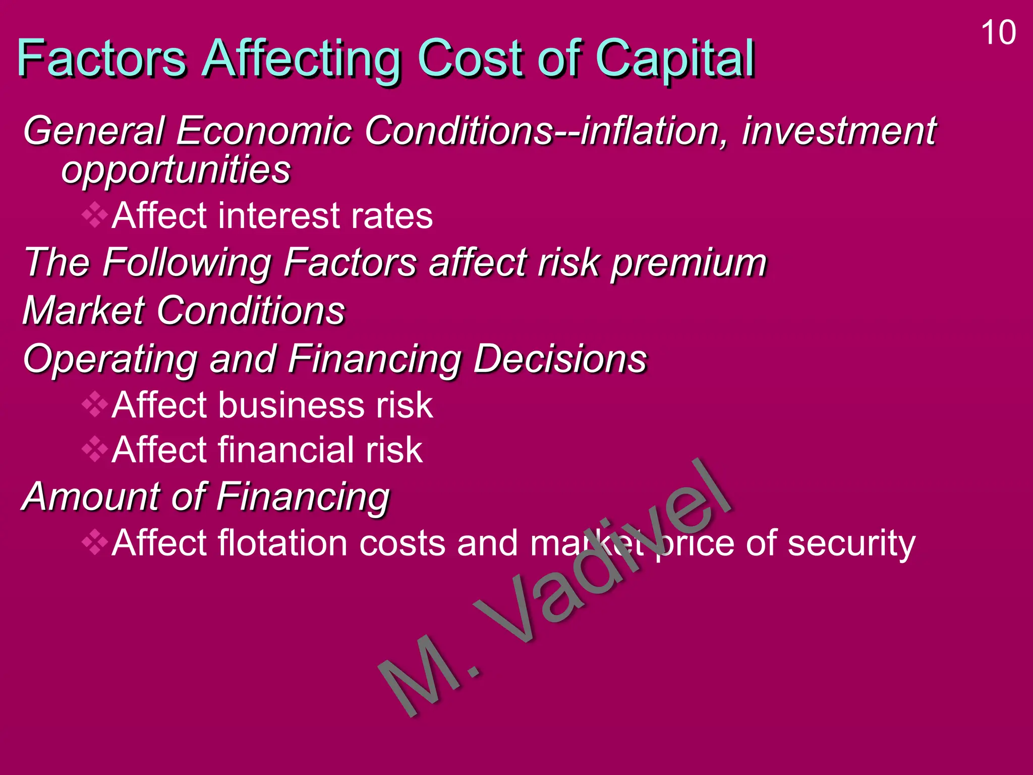 Cost of Capital and its different types of cost of capital | PPT