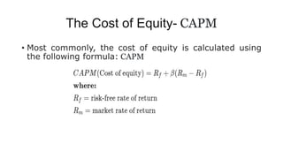 cost of capital problem and explanation with example | PPTX