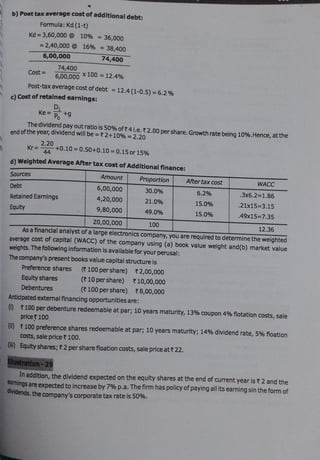 cost of capital questions financial management | PDF