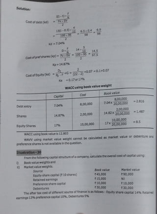 cost of capital questions financial management | PDF
