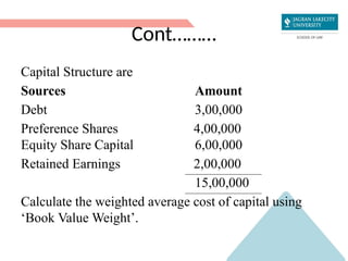 cost of capital in Financial Management. | PPTX