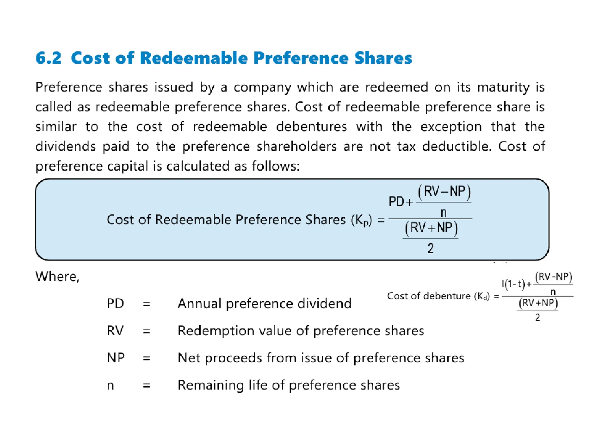 Cost of Capital - Cost of Equity, Cost of debenture, Cost of Preference ...