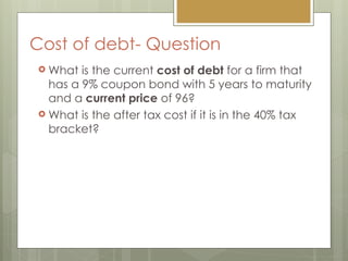 Comprehensive Guide to Cost of Capital and WACC Calculation | PPT