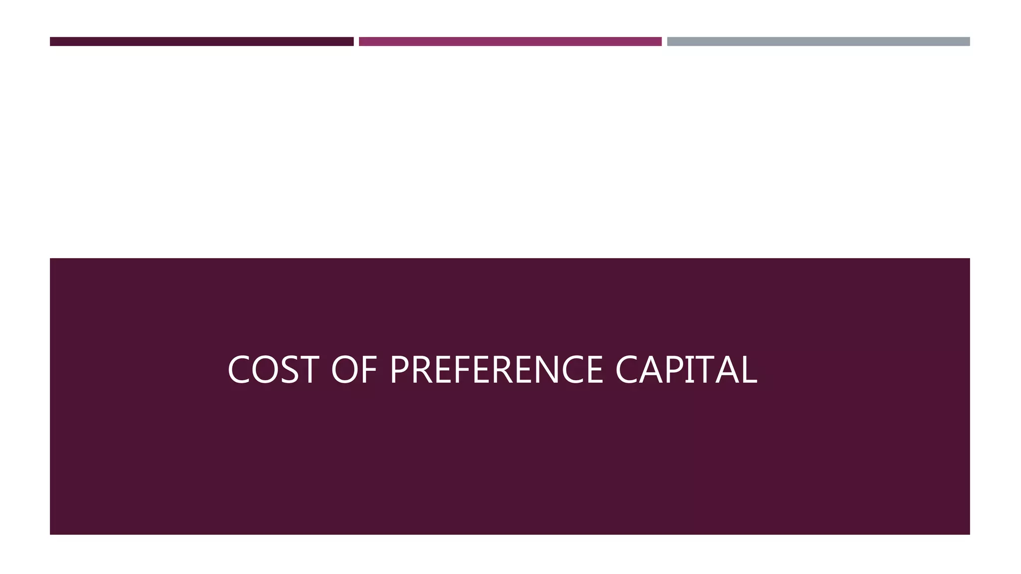 Cost of Preference Capital Soved Problems-kp | PPTX