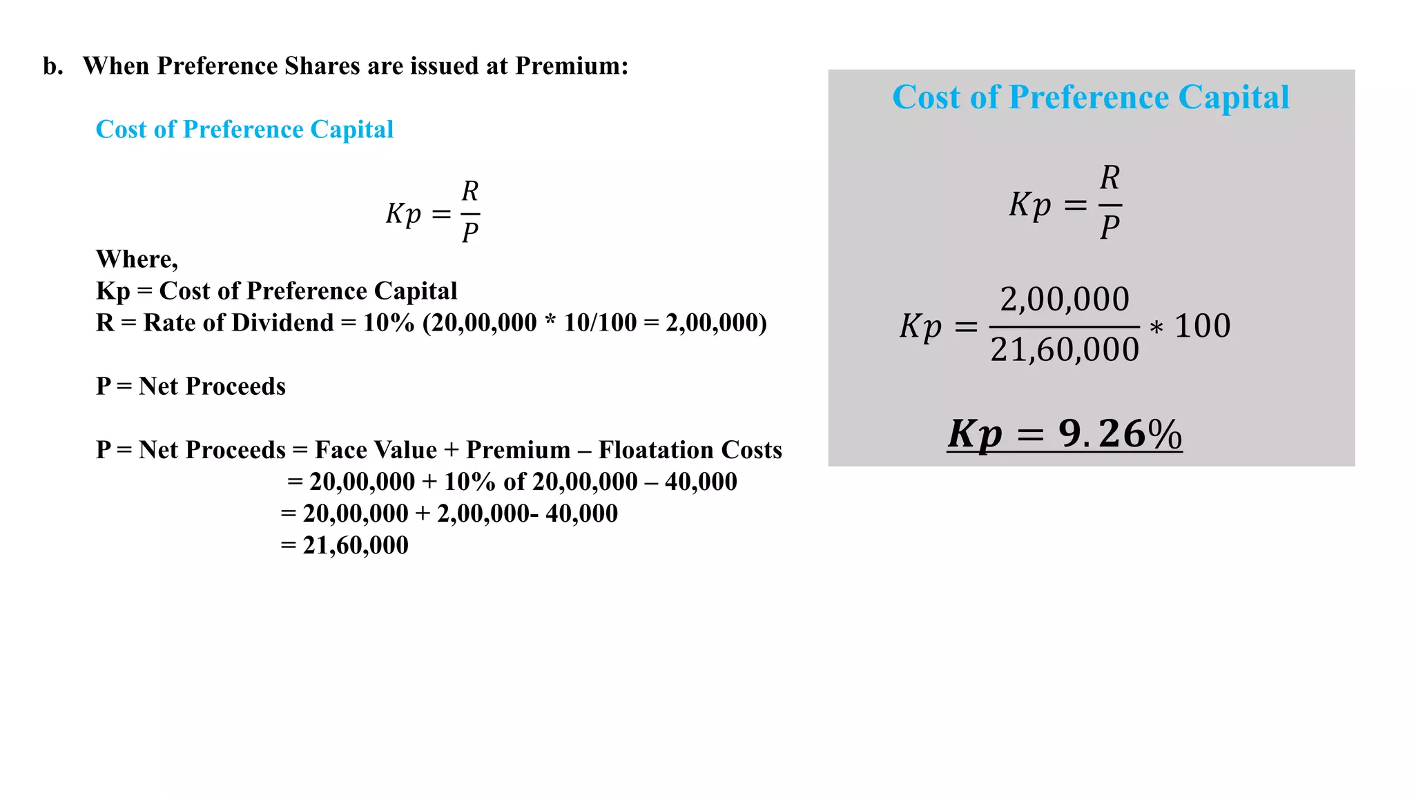 Cost of Preference Capital Soved Problems-kp | PPTX