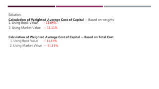 Weighted Average Cost of Capital | PPTX