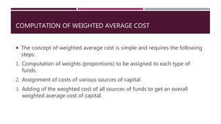 Weighted Average Cost of Capital | PPTX