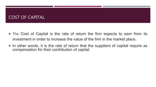 Cost of Capital Theory | PPTX