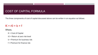 Cost of Capital Theory | PPTX