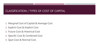 Cost of Capital Theory | PPTX