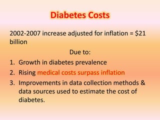 Cost of Diabetes | PPTX
