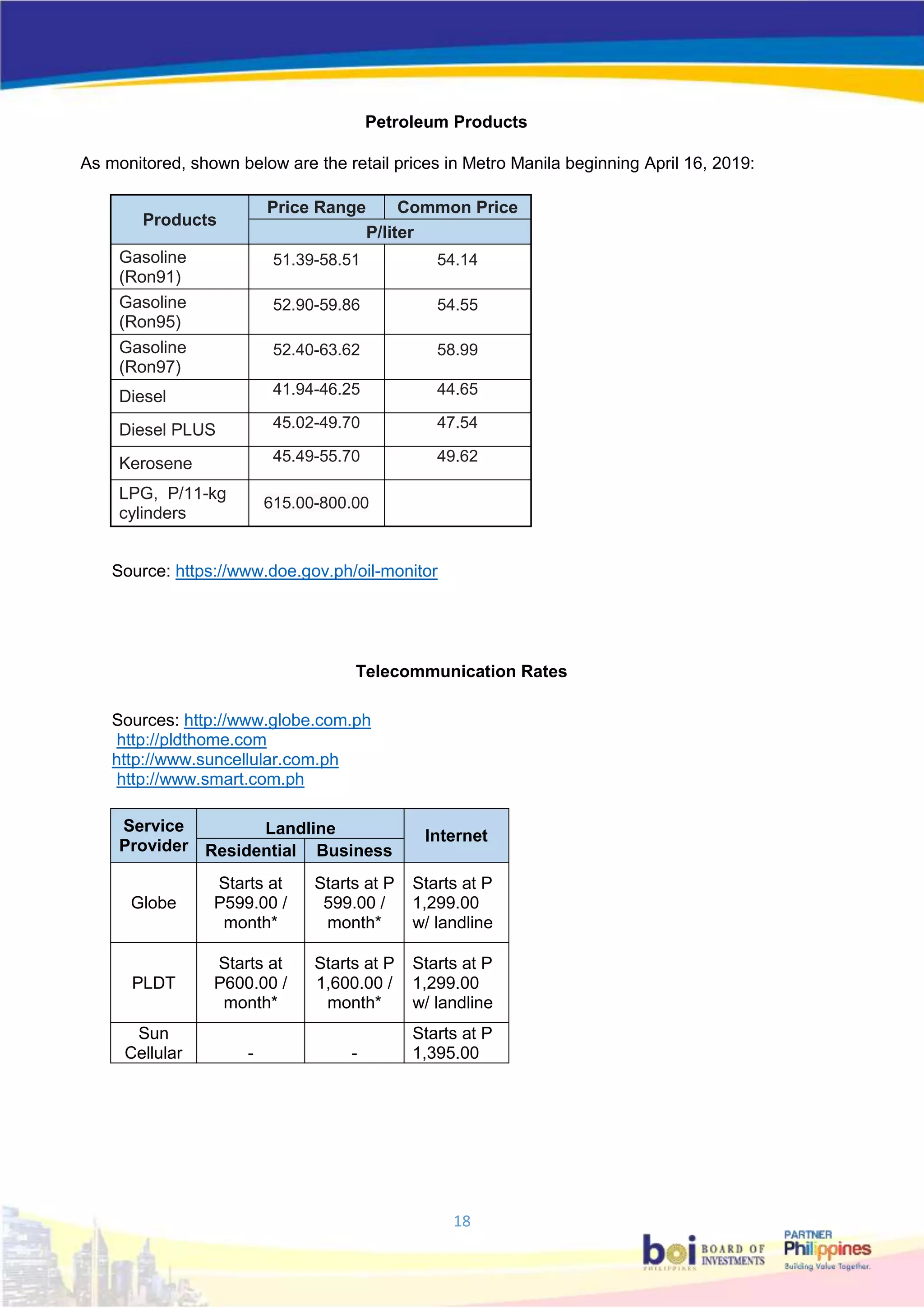 Cost of Doing Business in the Philippines 2019 | PDF