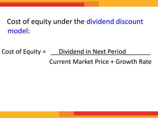 Cost of equity | PPTX