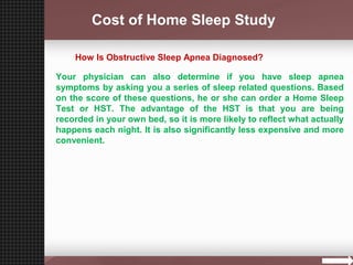Cost of home sleep study | PPT