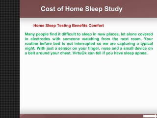 Cost of home sleep study | PPT