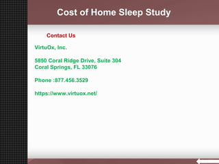 Cost of home sleep study | PPT