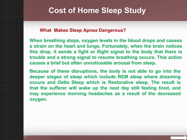 Cost of home sleep study | PPT