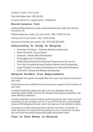 Cost Of Living In Belgium.docx