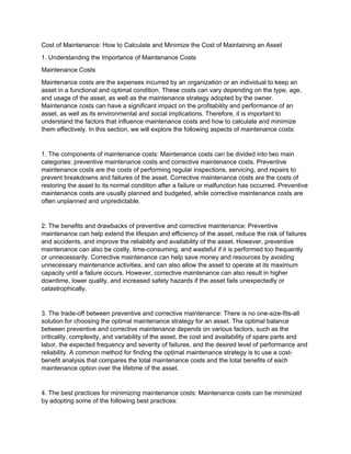 Cost of Maintenancekmkm;m;lk'kl;m;m.docx
