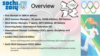 Economics Presentation On Cost of Olympics | PDF