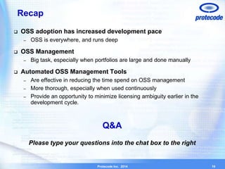 Optimizing The Cost Of Open Source Software Management | PPT