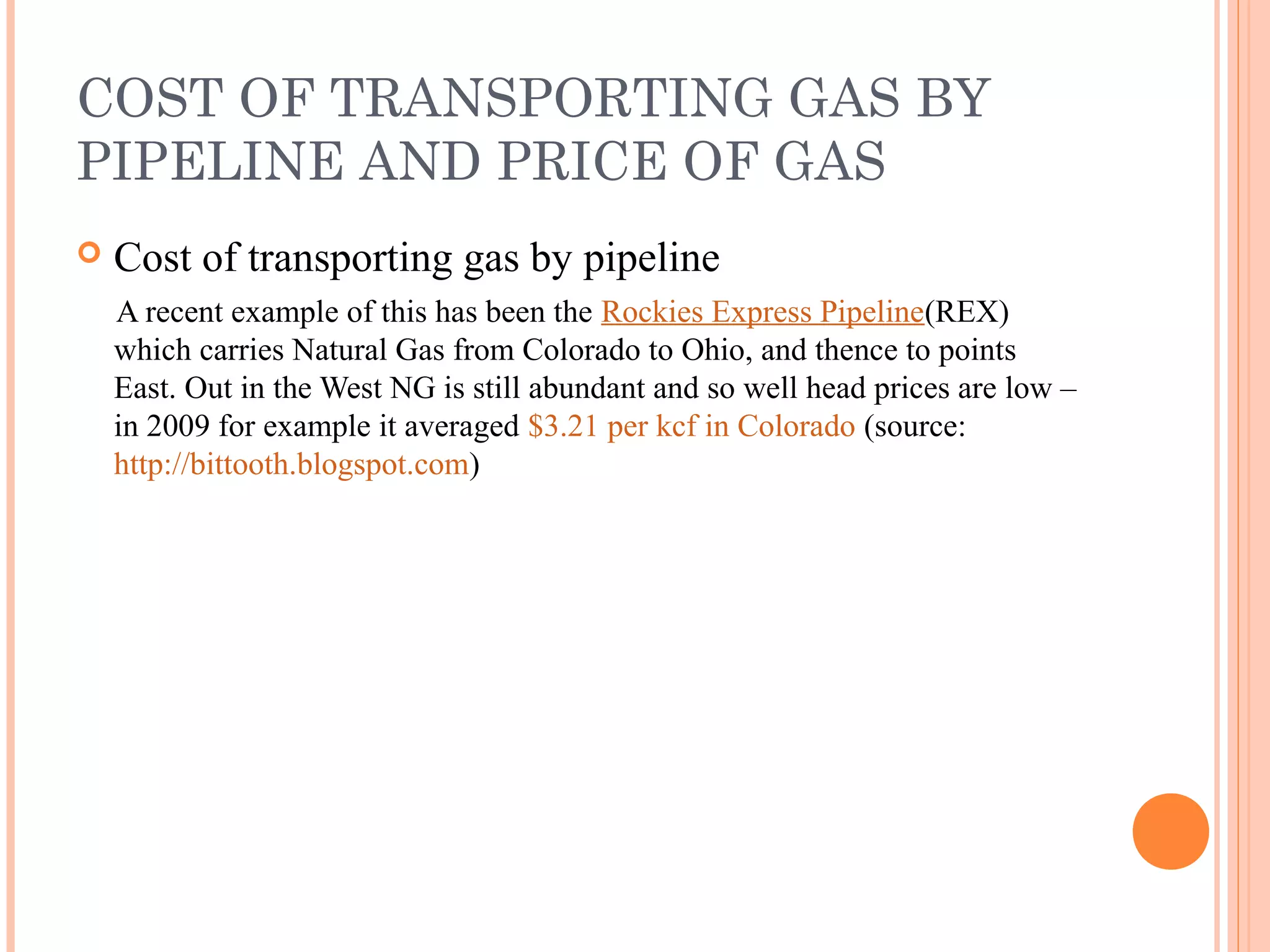 Cost of pipeline transportation [autosaved] | PPT