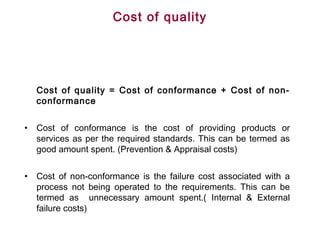Cost of quality | PPT