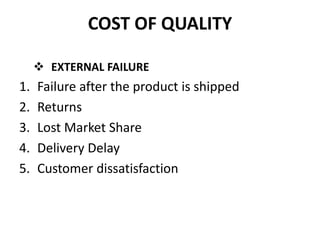Cost of quality | PPTX