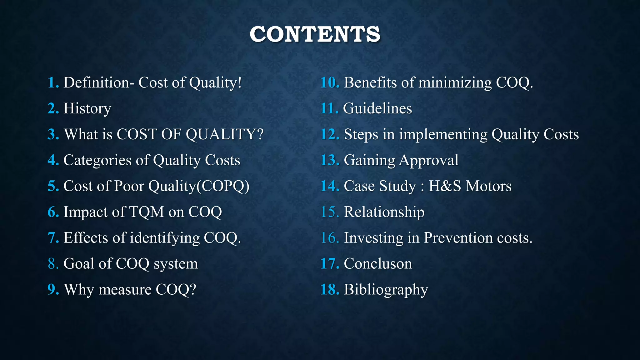 Cost of quality | PPTX