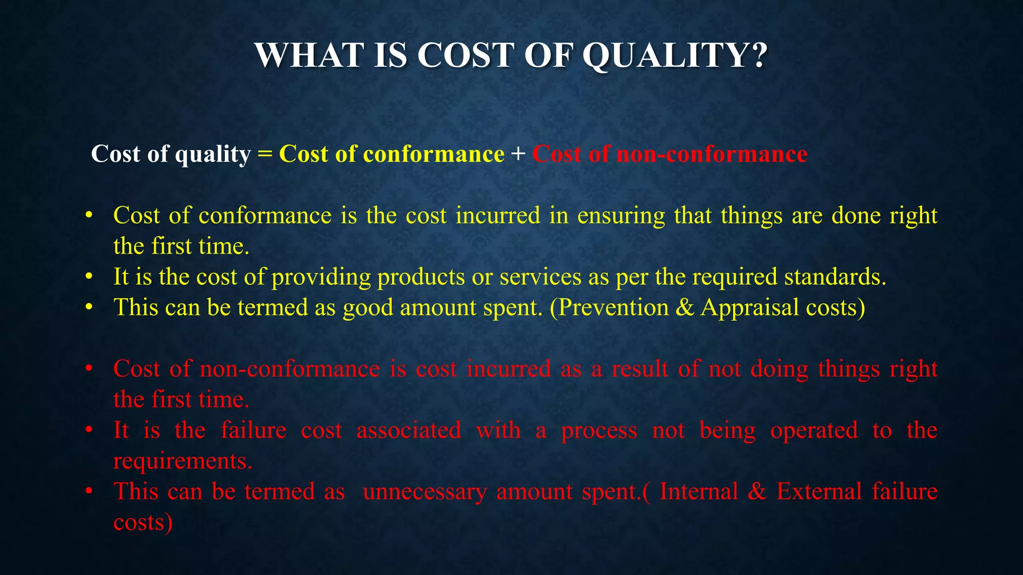 Cost of quality | PPTX