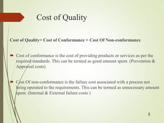 Cost of quality | PPTX