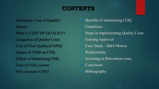 Cost of quality | PPTX